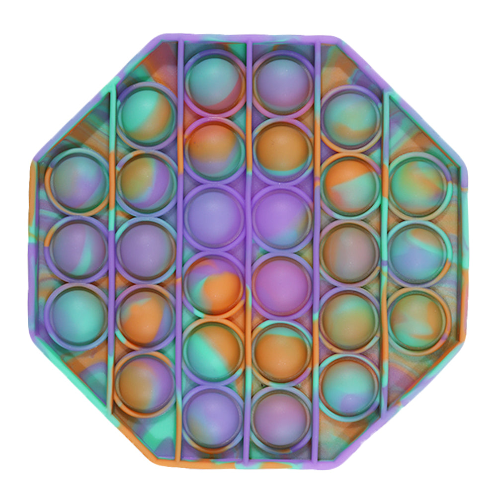 Colored Octagon Pop it Fidget Toy / PO-24 - Karout Plus